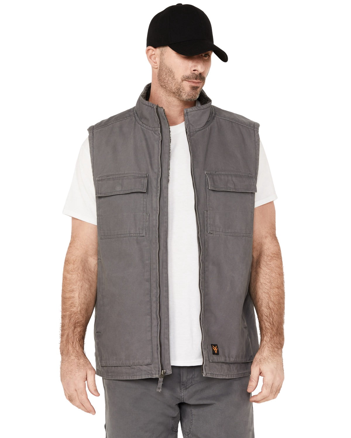 Hawx Men's Weathered Sherpa Lined Work Vest - HXFA22V23-CHAR US ...