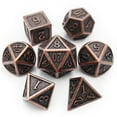 Haxtec Metal DND Dice Set Antique Copper D&D Dice With Leather ...