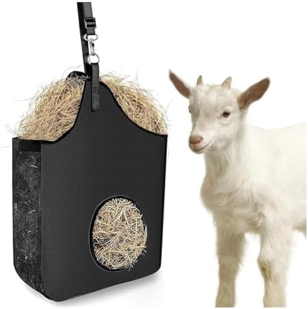 Hay Bag Hanging Feeder Tote - Slow Feed Premium Oxford Cloth with Metal ...
