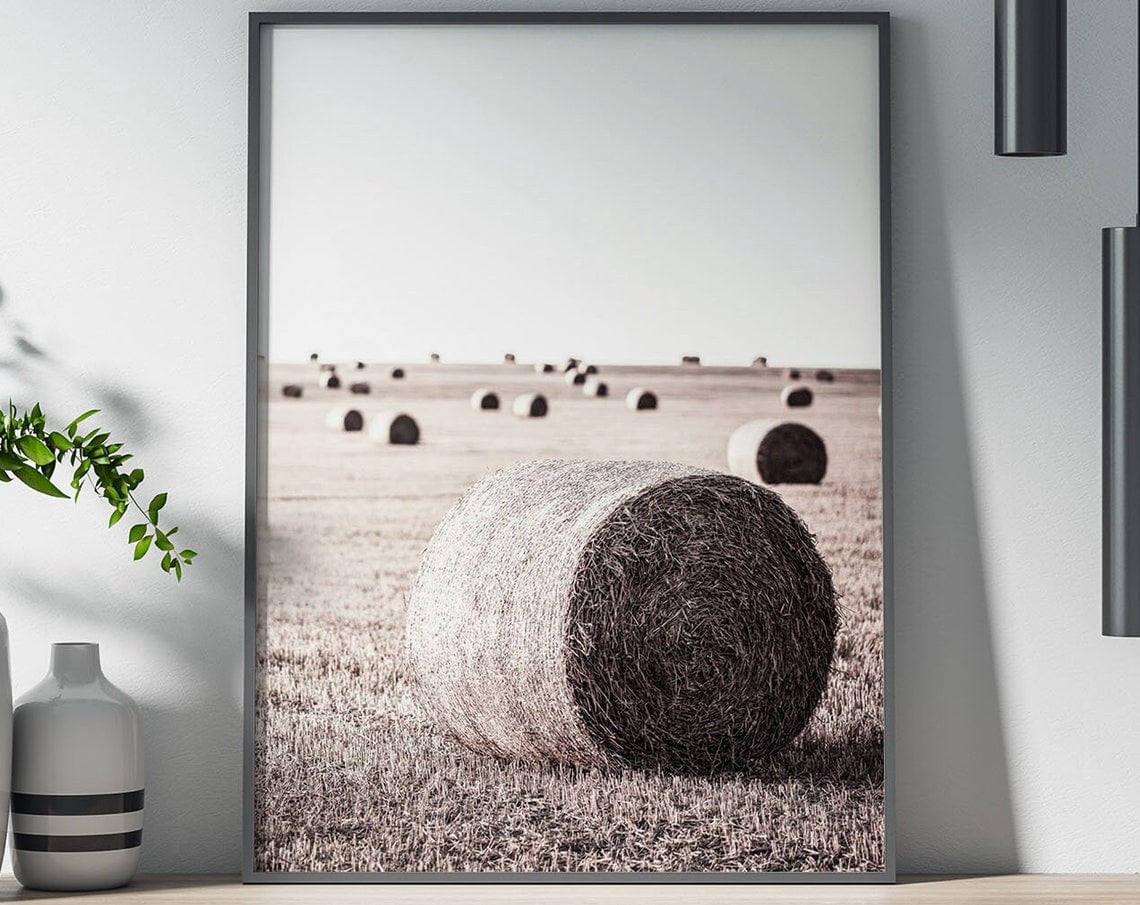 Hay Bale Poster, Poster, Poster Print, Wall Decor, Hay Bale ...