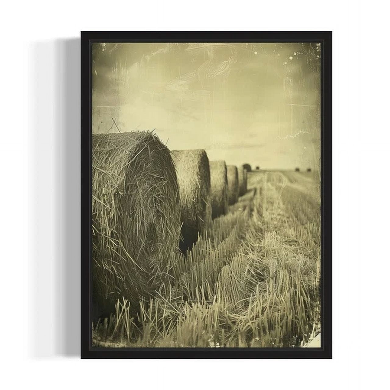 Hay Bales Farmhouse Photo Art Print Poster Wall Art Painting NO FRAMED ...
