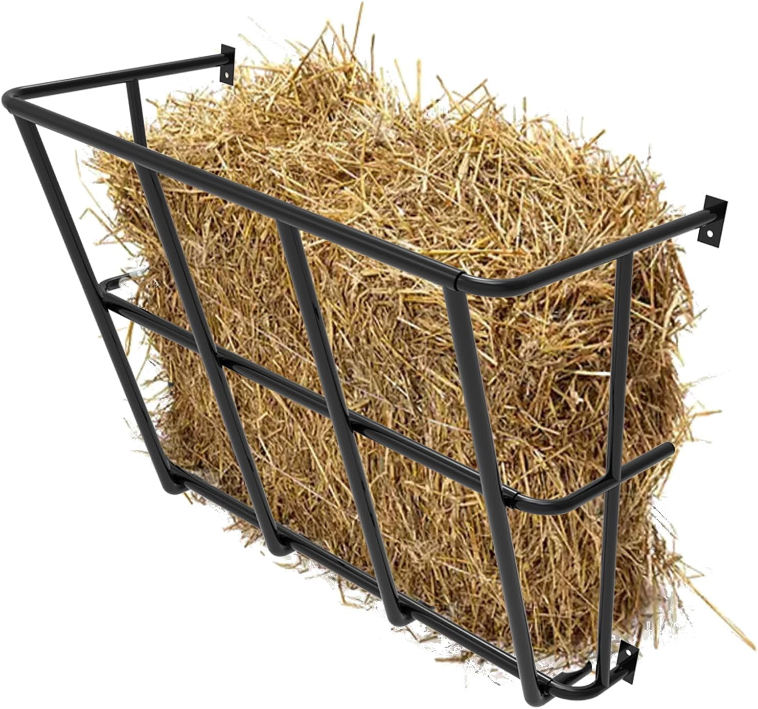 Hay Feeder Goat, 18 Gallon Multiple Sided Goat Hay Rack, Heavy Duty Iron Wall Hay Rack for Sheep ...