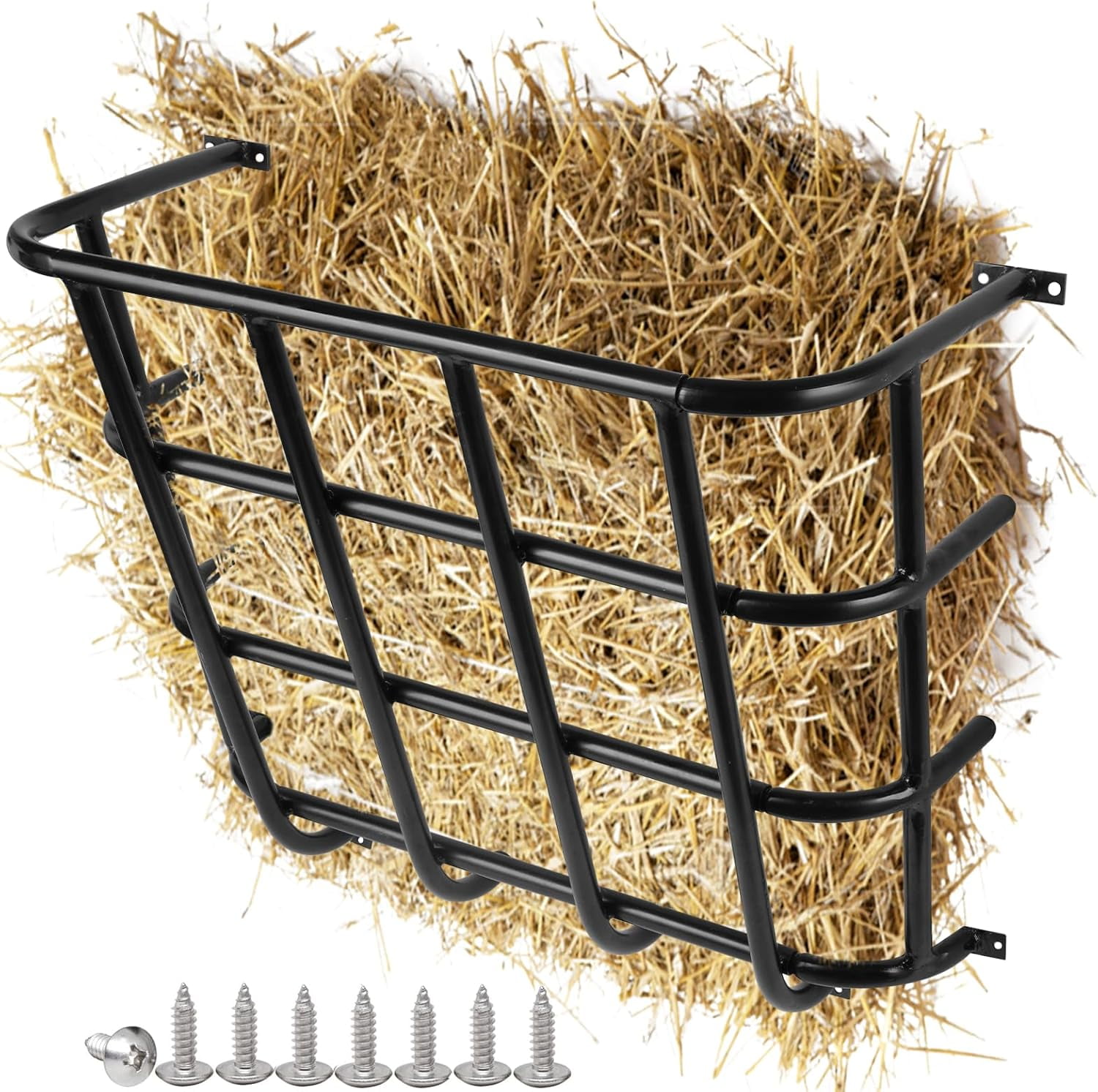 Hay Feeder Goat, 24.4 x 20.8 x 12.6 Multiple Sided Goat Hay Rack, Heavy ...