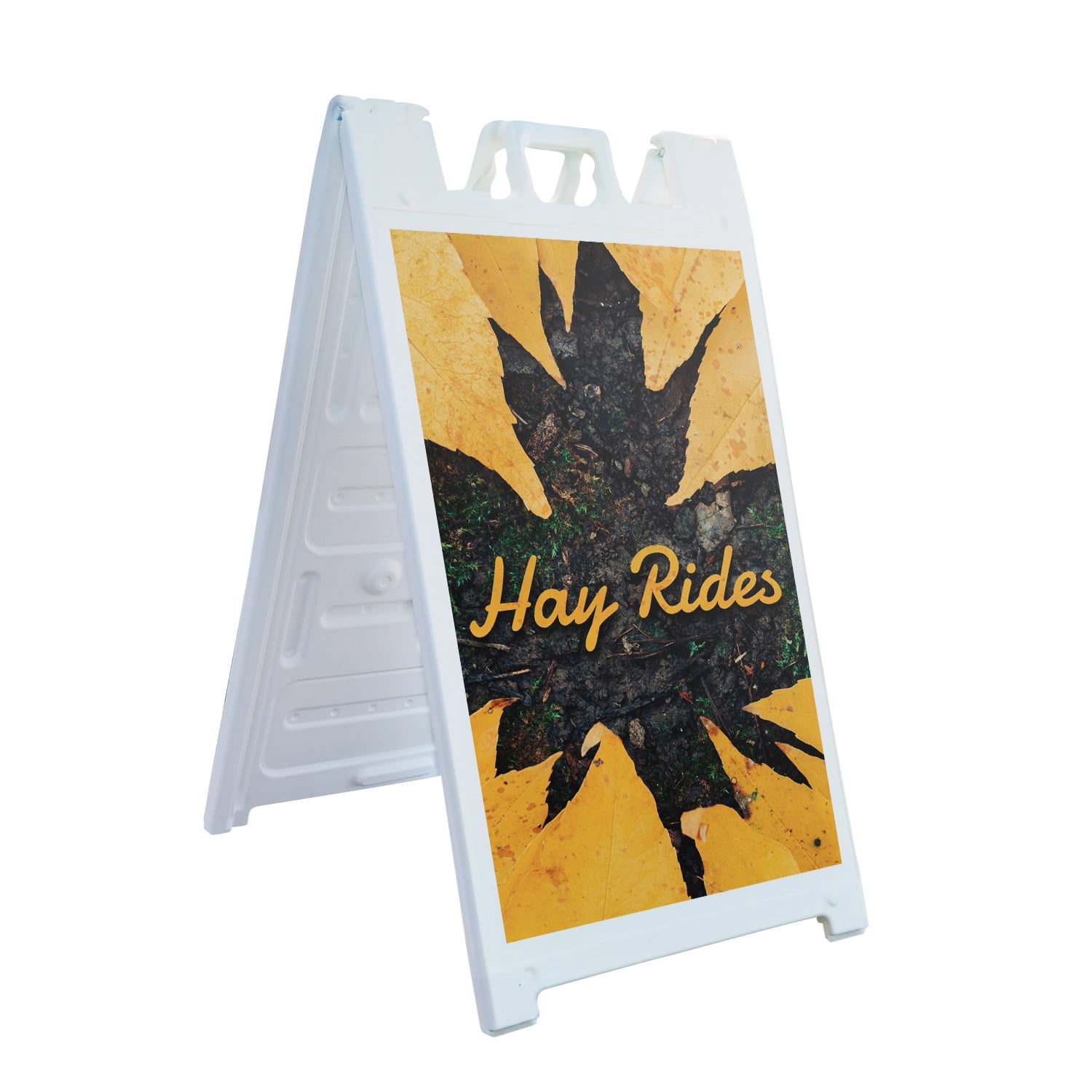 Hay Rides 24" x 36" Double Sided A-Frame Sidewalk Sign, Includes 2 ...