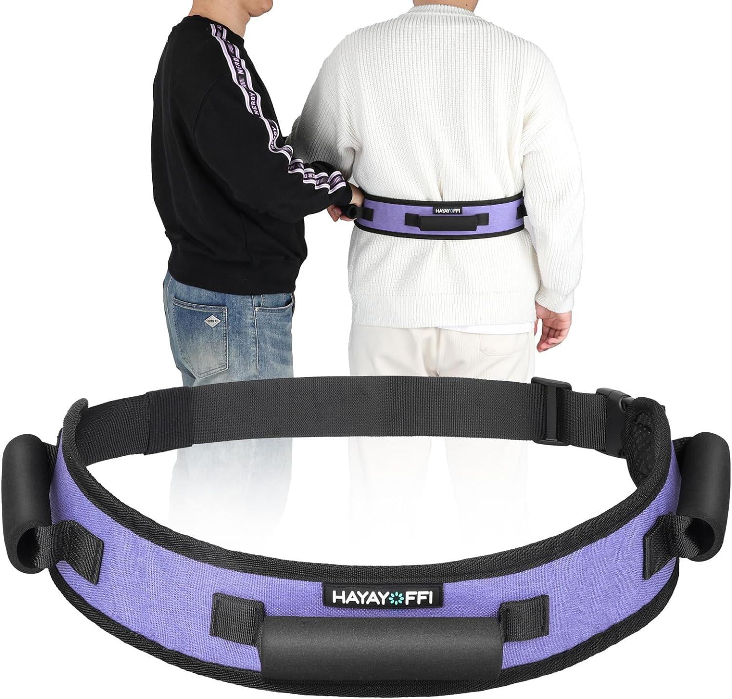 Obbomed MB-2910 Patient Lift Transfer Gait Belt with Leg Straps & Quick ...