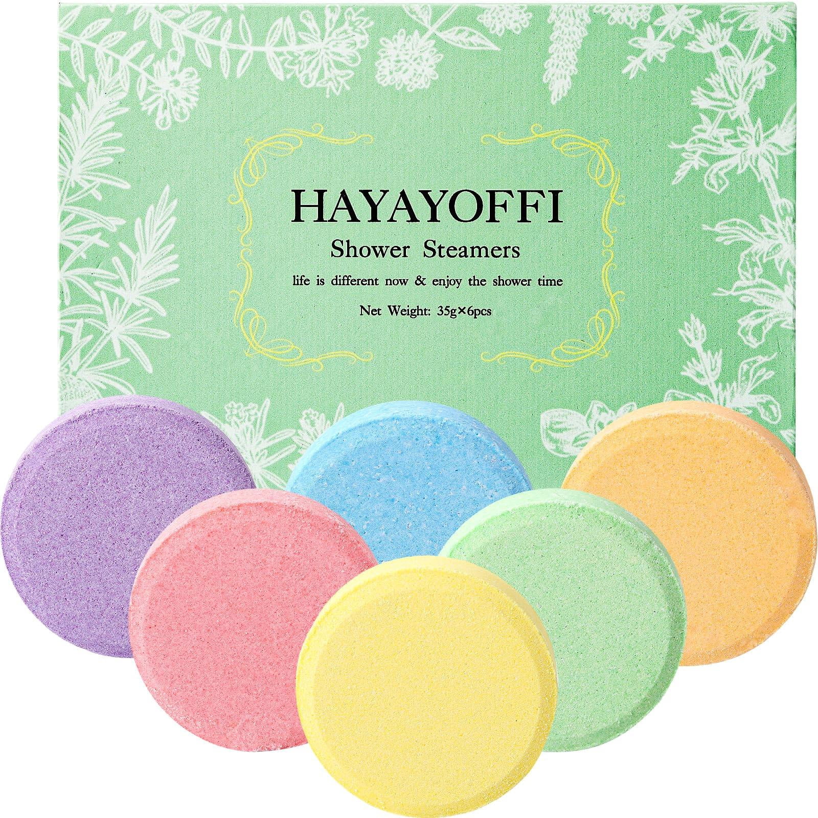 HayaYoffi Shower Steamers Aromatherapy Gifts Set 6PCS Shower Bombs with ...