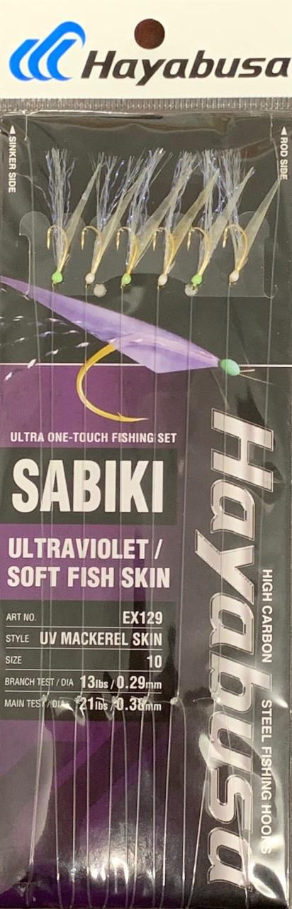 Hayabusa EX129 UV Mackerel Skin 6-Hook Sabiki Rig 10 - Walmart.com