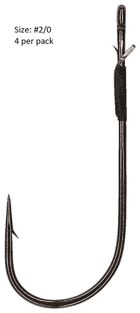 Hayabusa EC95571-2/0 FPP Straight Straight Shank Worm Hook with ...