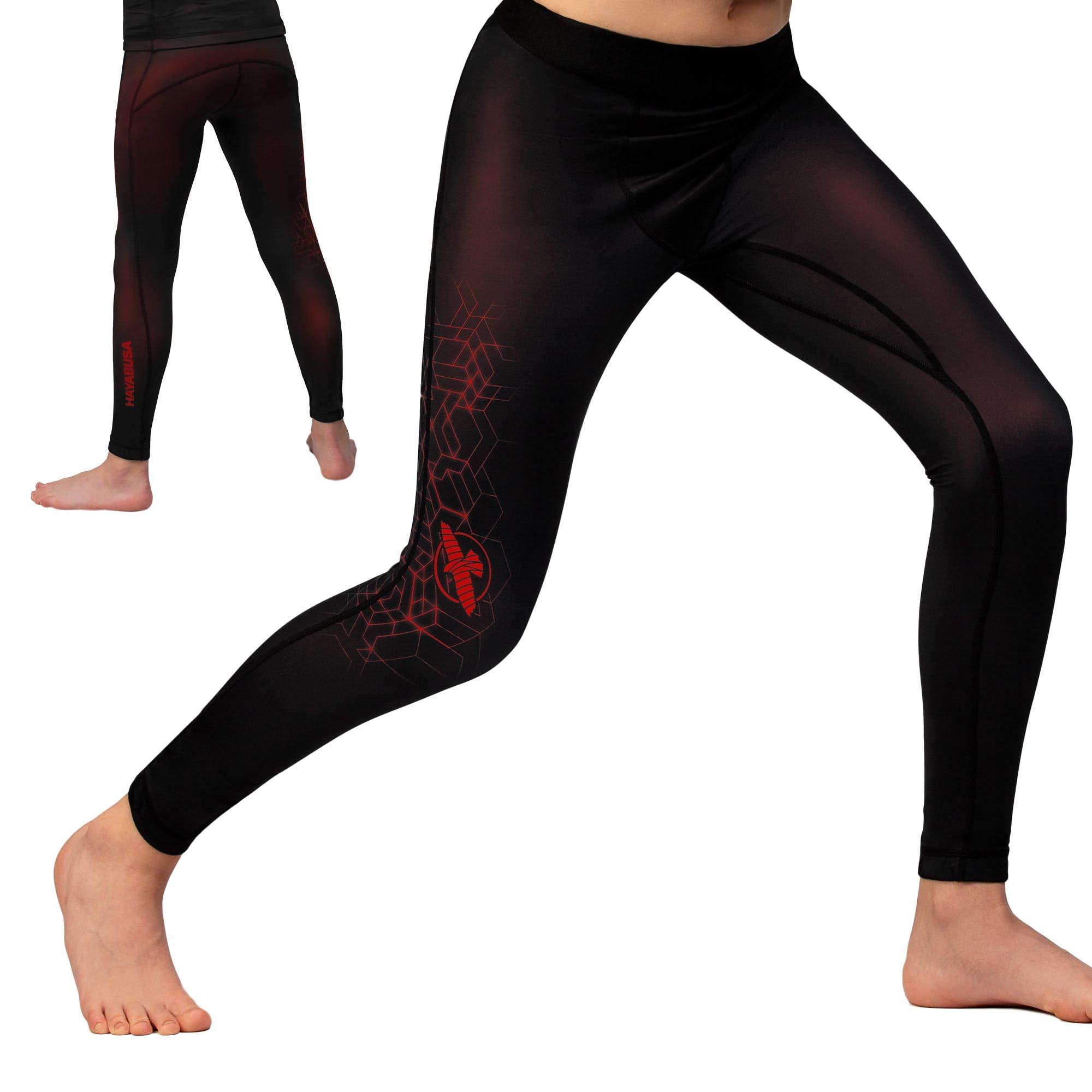 Hayabusa Geo Youth Jiu Jitsu Spats For Boys and Girls - Red, Large ...