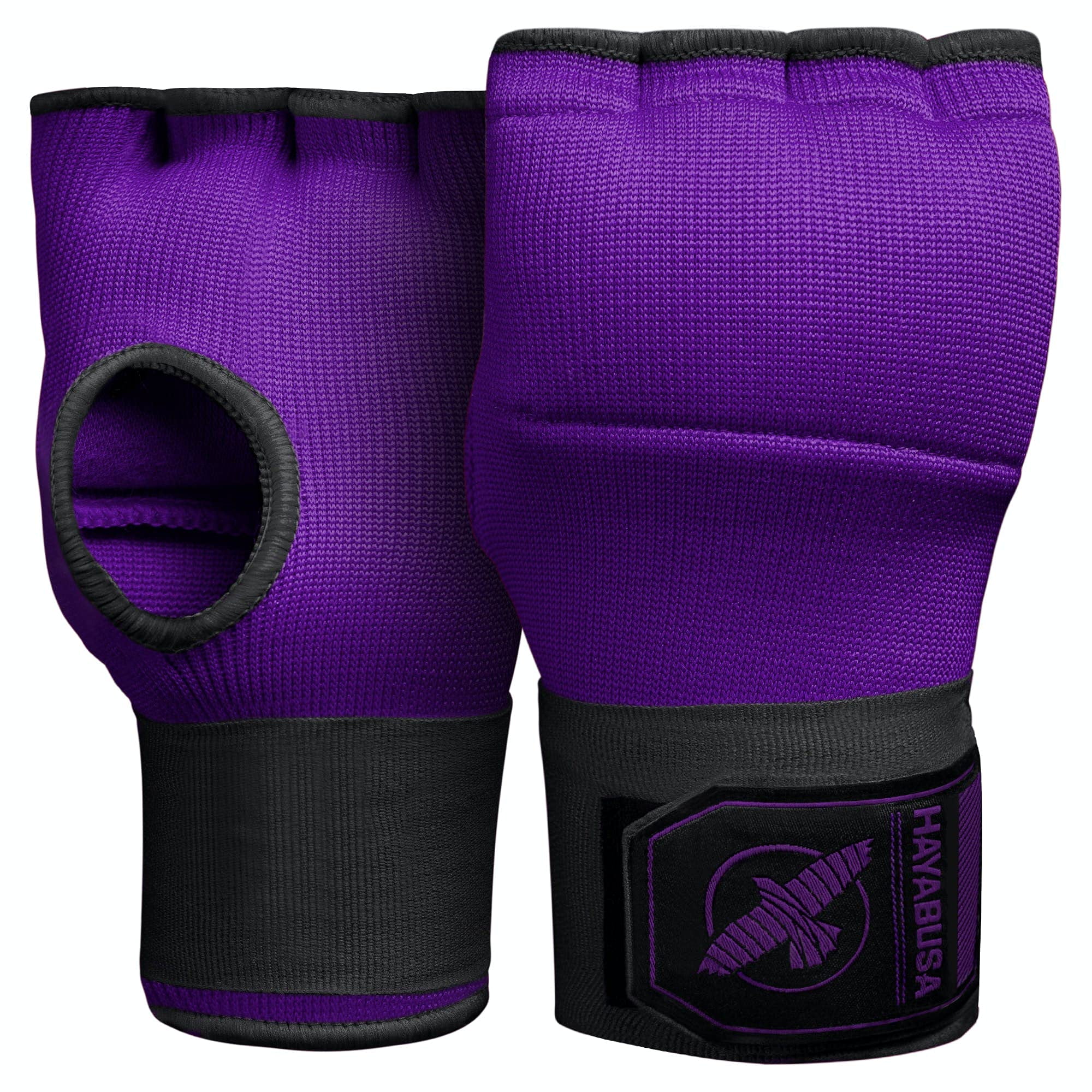 Hayabusa Quick Gel Boxing Hand Wrap Gloves - Purple/Black, Large ...