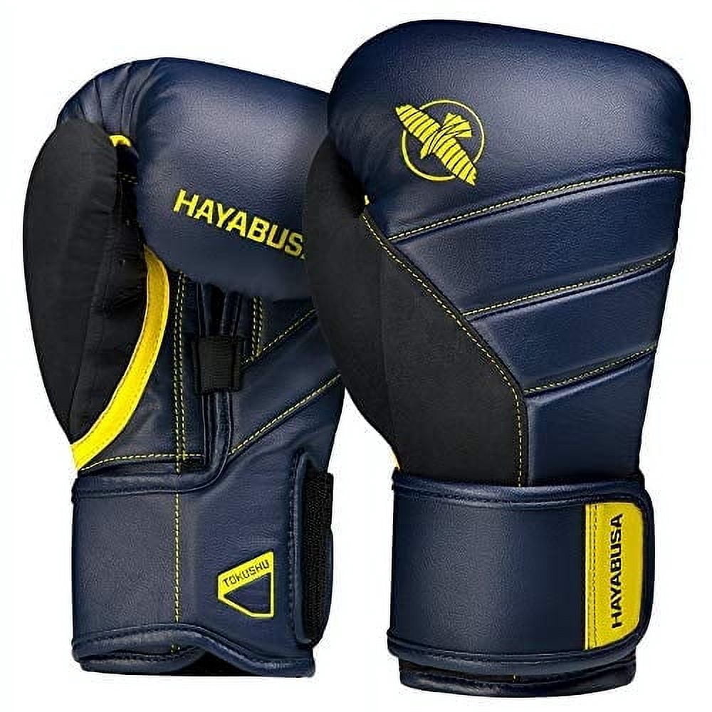 Hayabusa T3 Boxing Gloves for Men and Women - Navy/Yellow, 10 oz ...