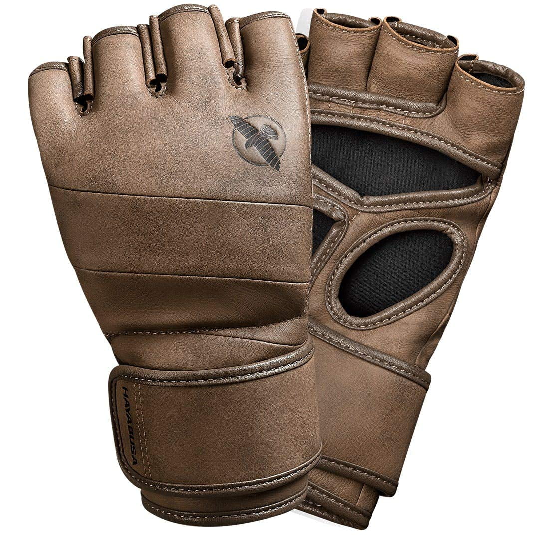 Hayabusa T3 LX Leather 4oz MMA Fight Gloves for Men & Women - Brown ...