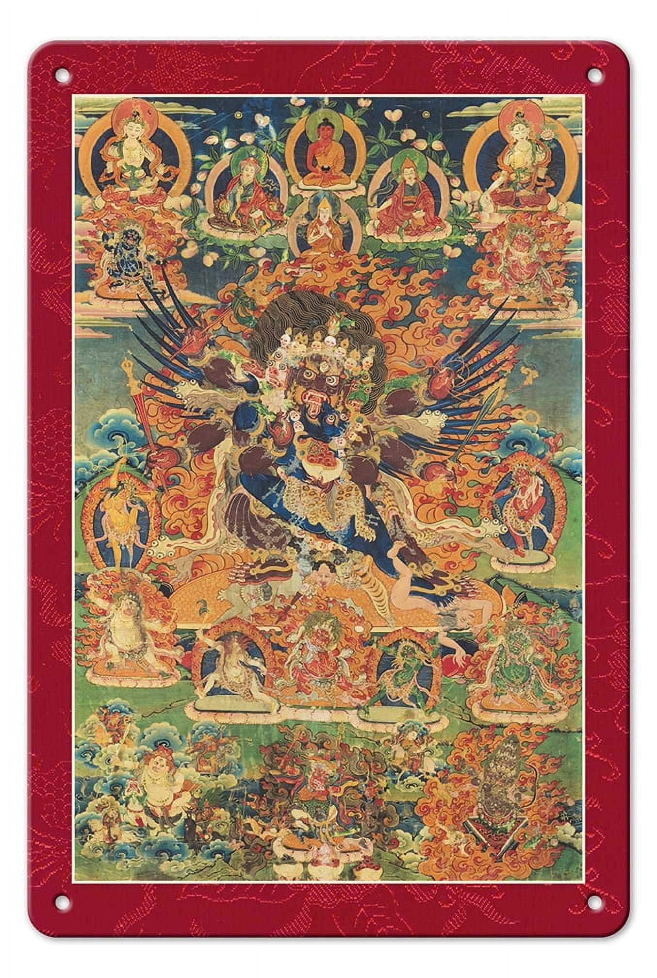 Hayagriva and Consort - Buddhist Tantric Deity - Vintage Tibetan ...