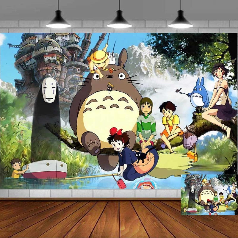Hayao Miyazaki Movie Characters Backdrop Banner Party Supplies Poster ...
