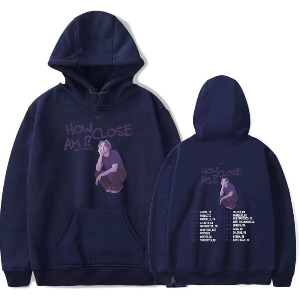 Hayd How Close Am I World Tour 2024 Merch Hoodie Pockets Drawstring ...
