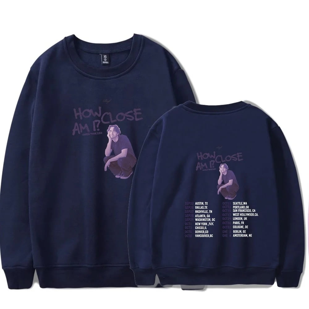 Hayd How Close Am I World Tour 2024 Merch crew neck sweatshirt Women Men Trendy Casual ...