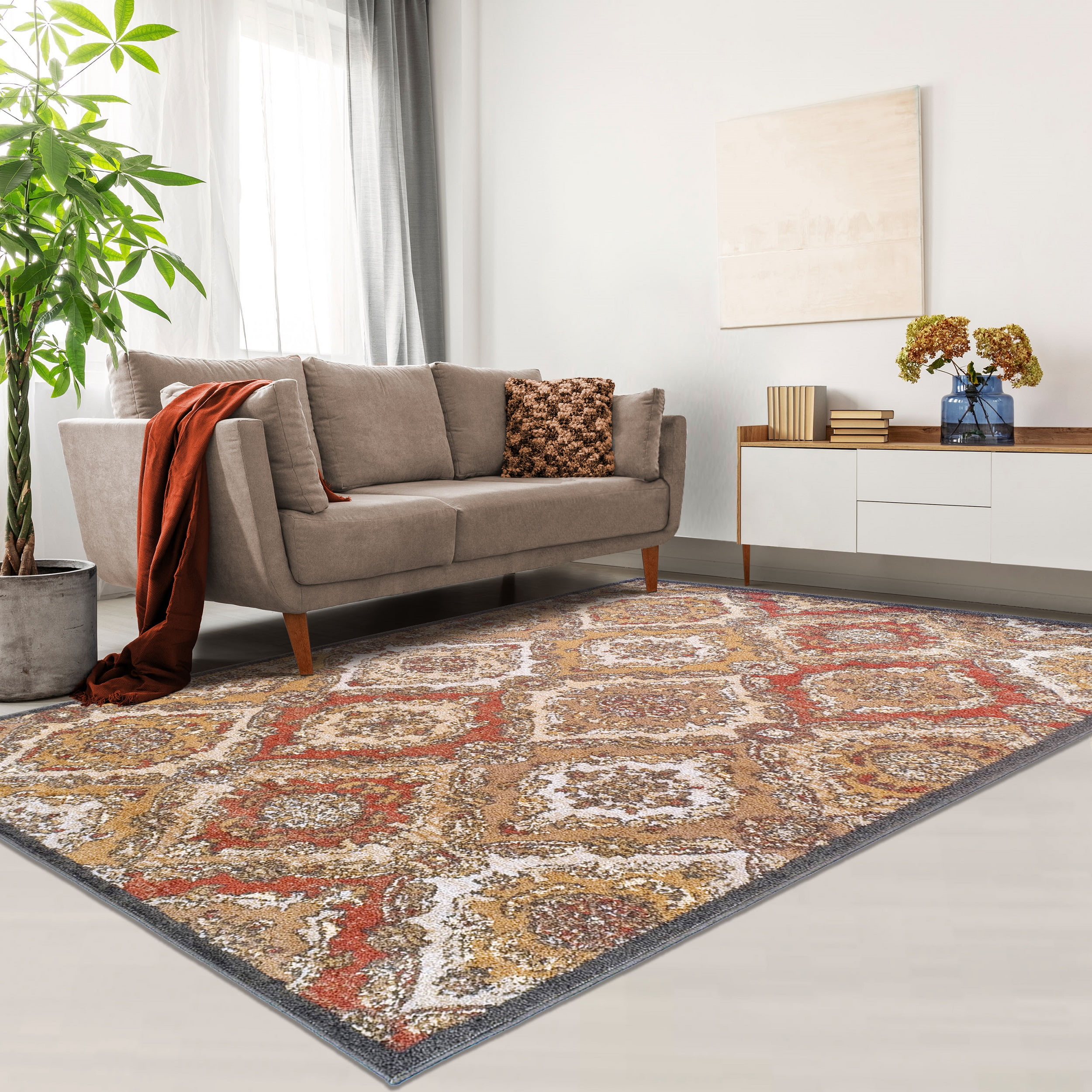 Hayden Area Rug - 8' x 10', Cream - Walmart.com