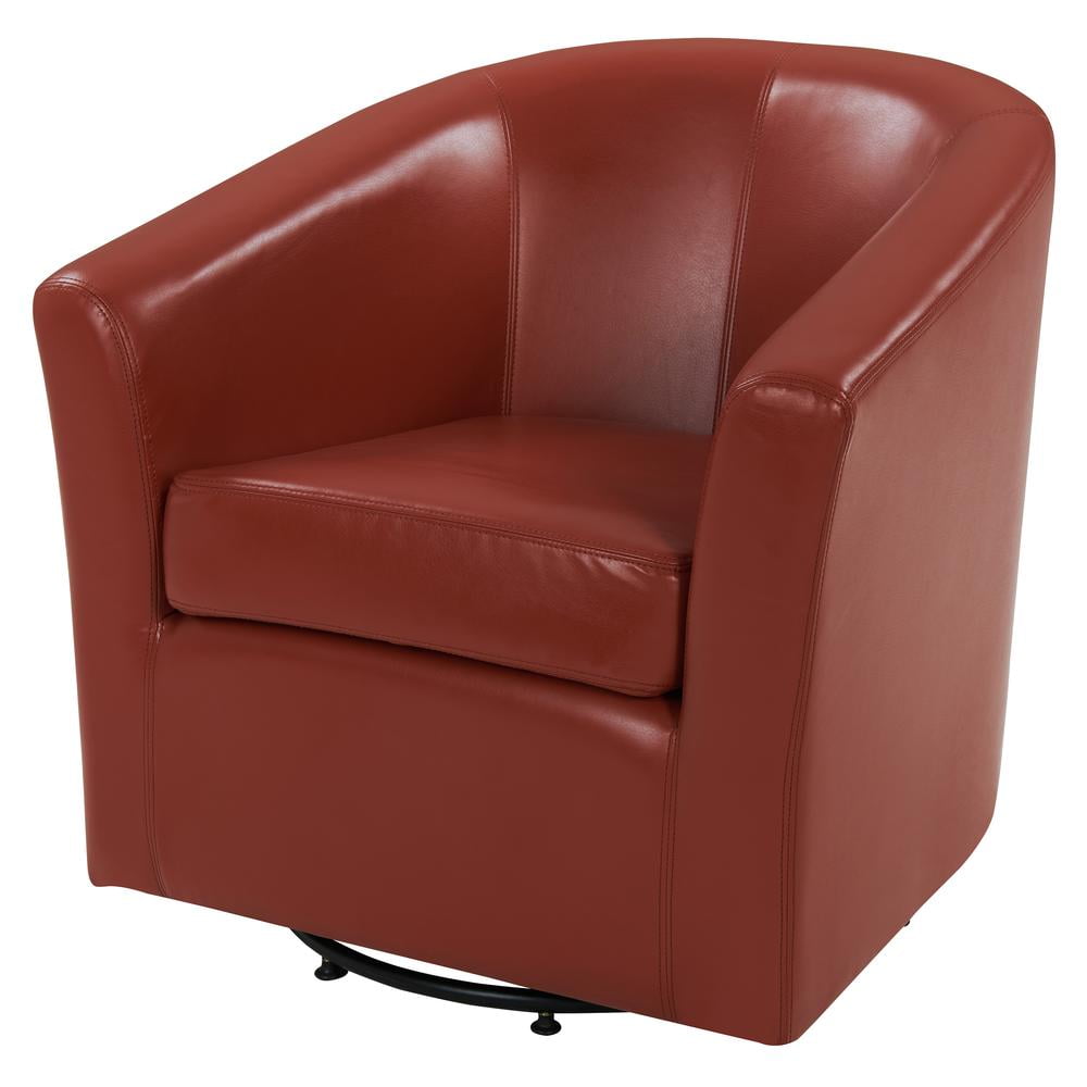 Hayden Swivel Bonded Leather Tub Chair, Multiple Colors - Walmart.com