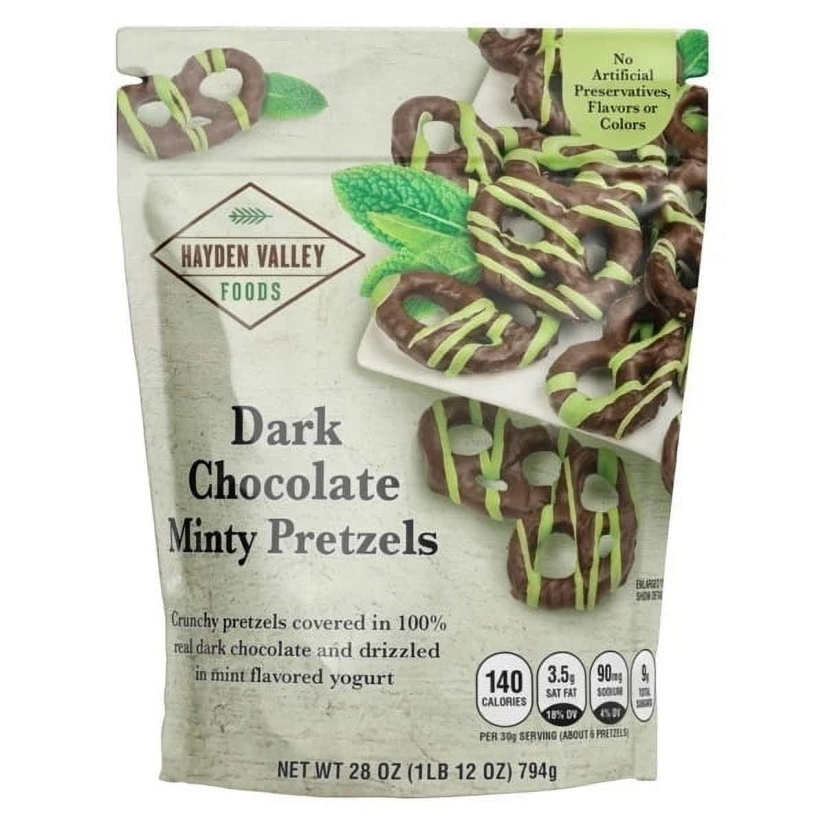 Hayden Valley Farms Gourmet Dark Chocolate Covered Minty Pretzels, 28 ...