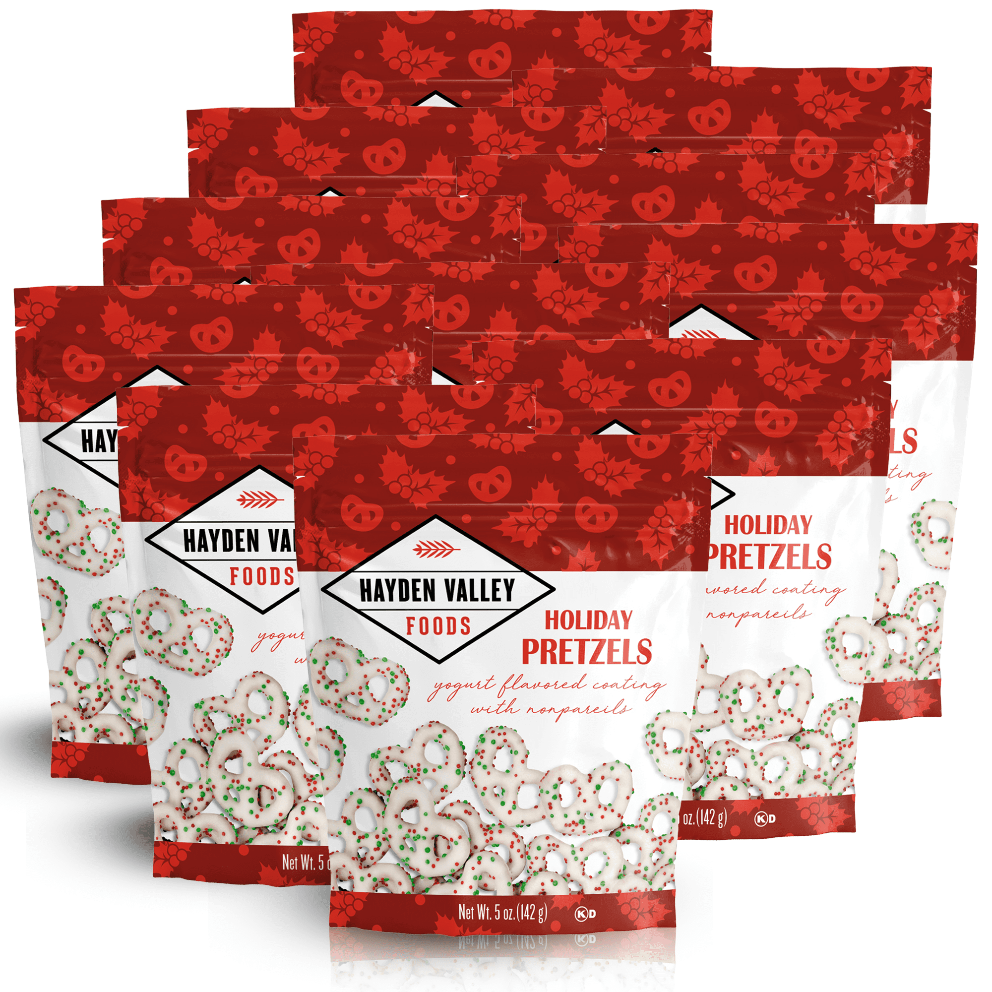 Hayden Valley Foods Holiday Yogurt Covered Pretzels - 5oz Resealable ...