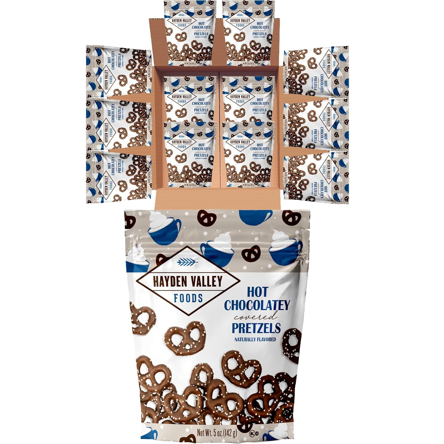 Hayden Valley Foods Hot Chocolatey Covered Pretzels - 5oz Resealable ...