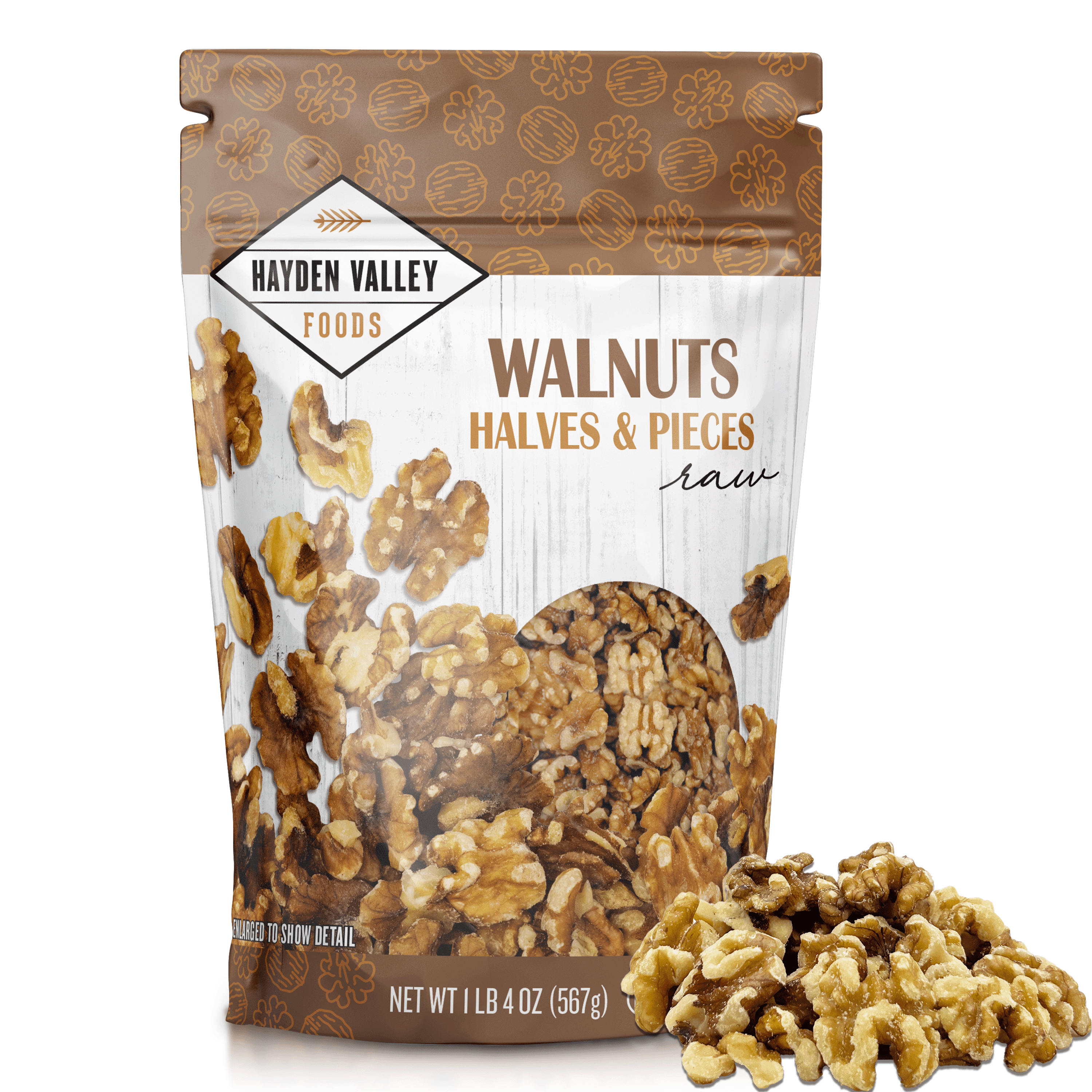 Raw Unsalted Walnut Halves & Pieces | 20 oz - Walmart Business Supplies