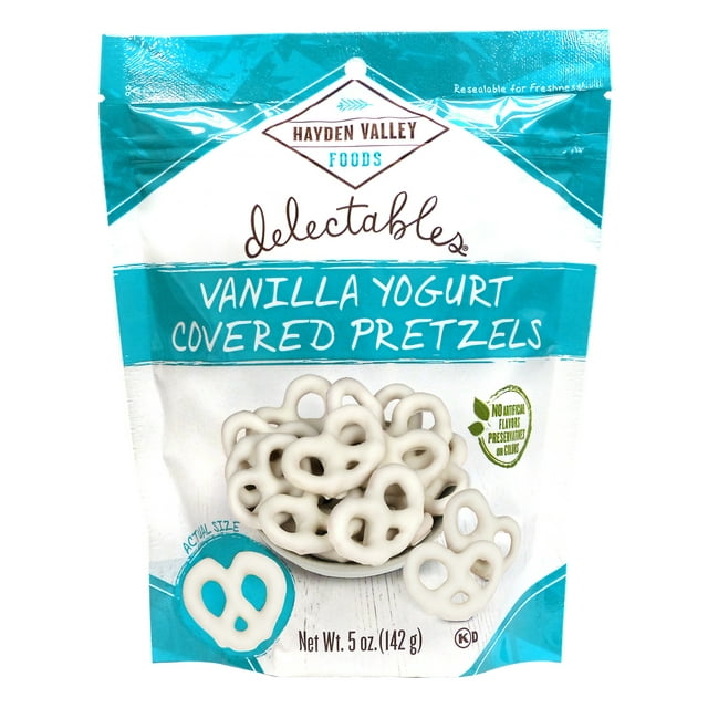 Hayden Valley Foods - 5oz Resealable Bag of Gourmet Vanilla Yogurt Covered Pretzels - Walmart.com
