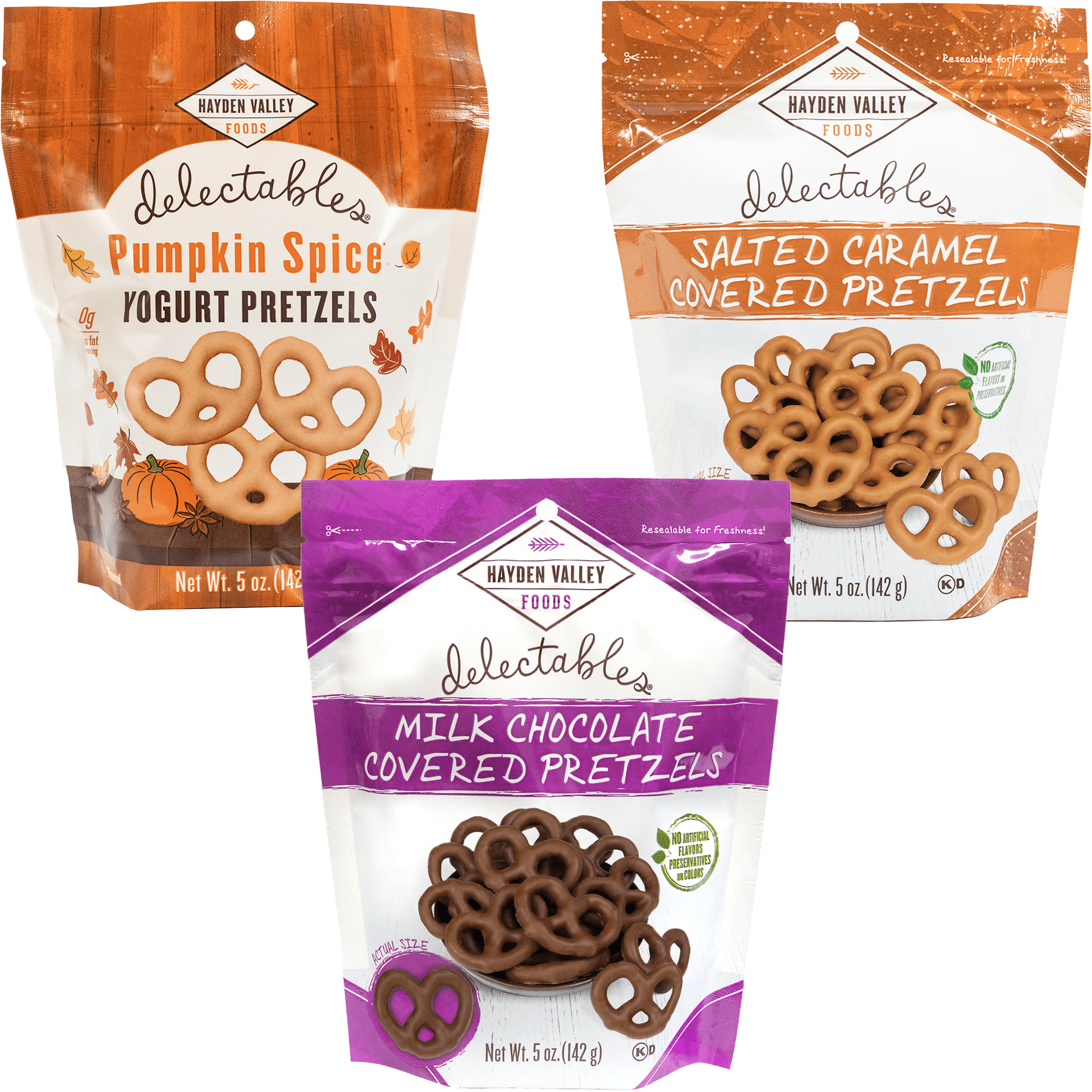 Hayden Valley Foods Yogurt Covered Pretzel Variety Pack - 5oz ...