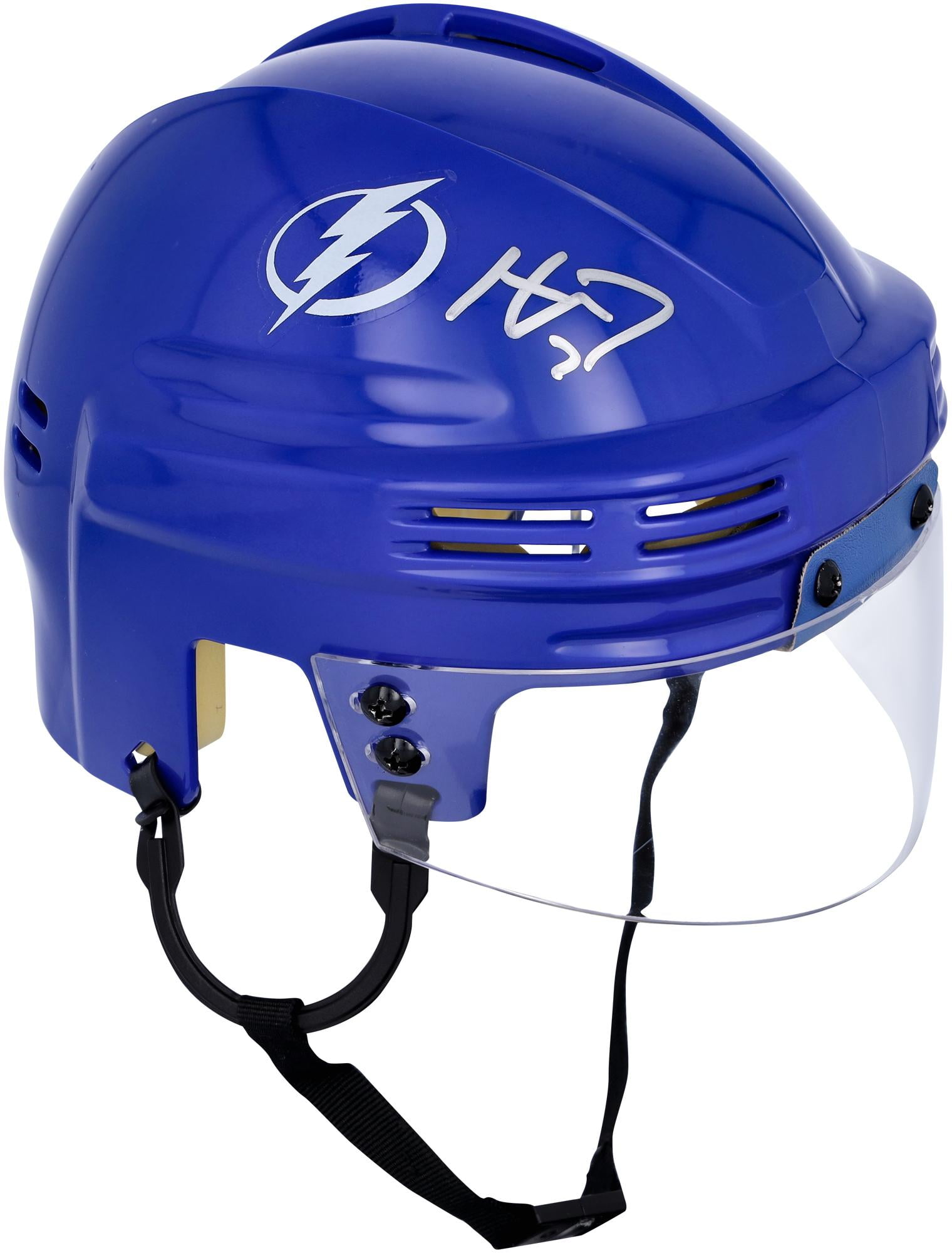 Haydn Fleury Tampa Bay Lightning Autographed Blue Mini Helmet ...
