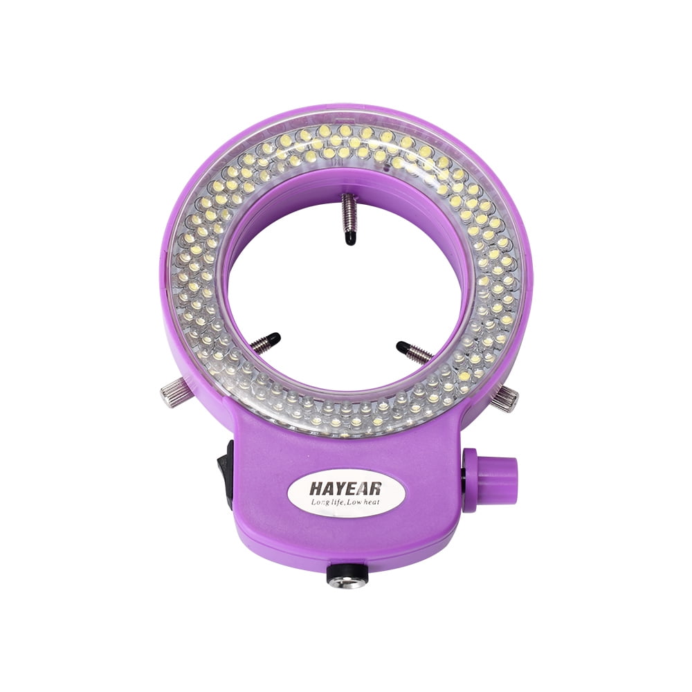 Hayear Purpel 144 LED Bulb Microscope Ring Light Illuminator Adjustable ...