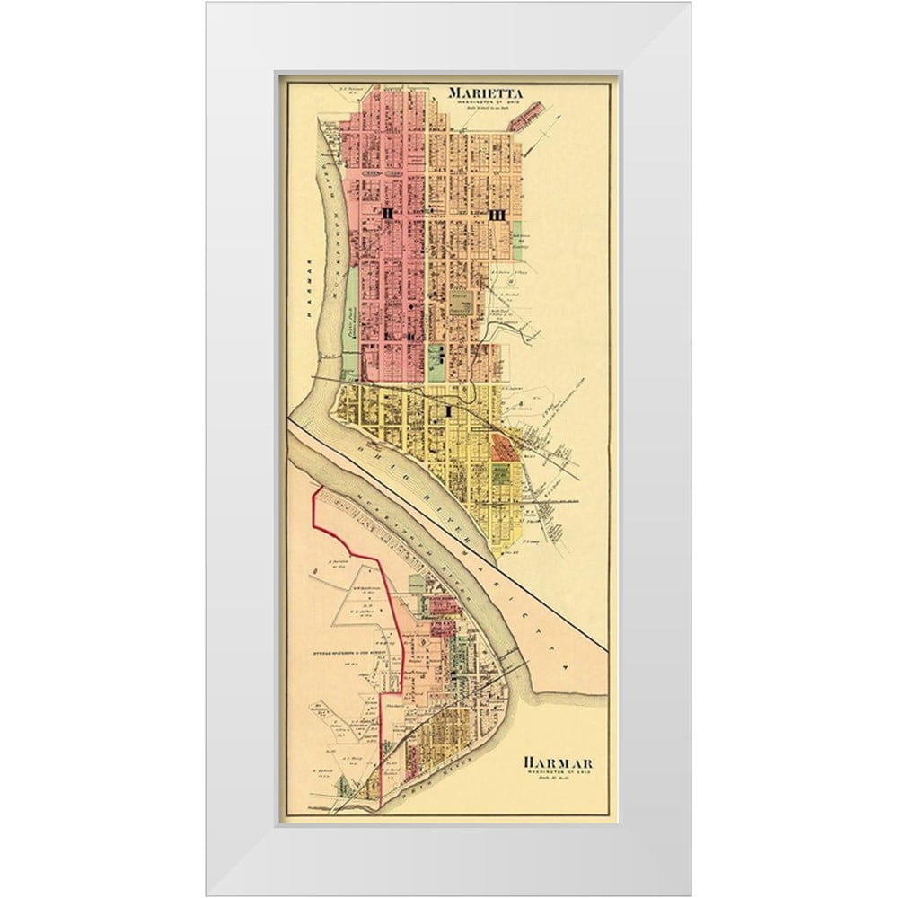 Hayes 10x18 White Modern Wood Framed Museum Art Print Titled - Marietta ...