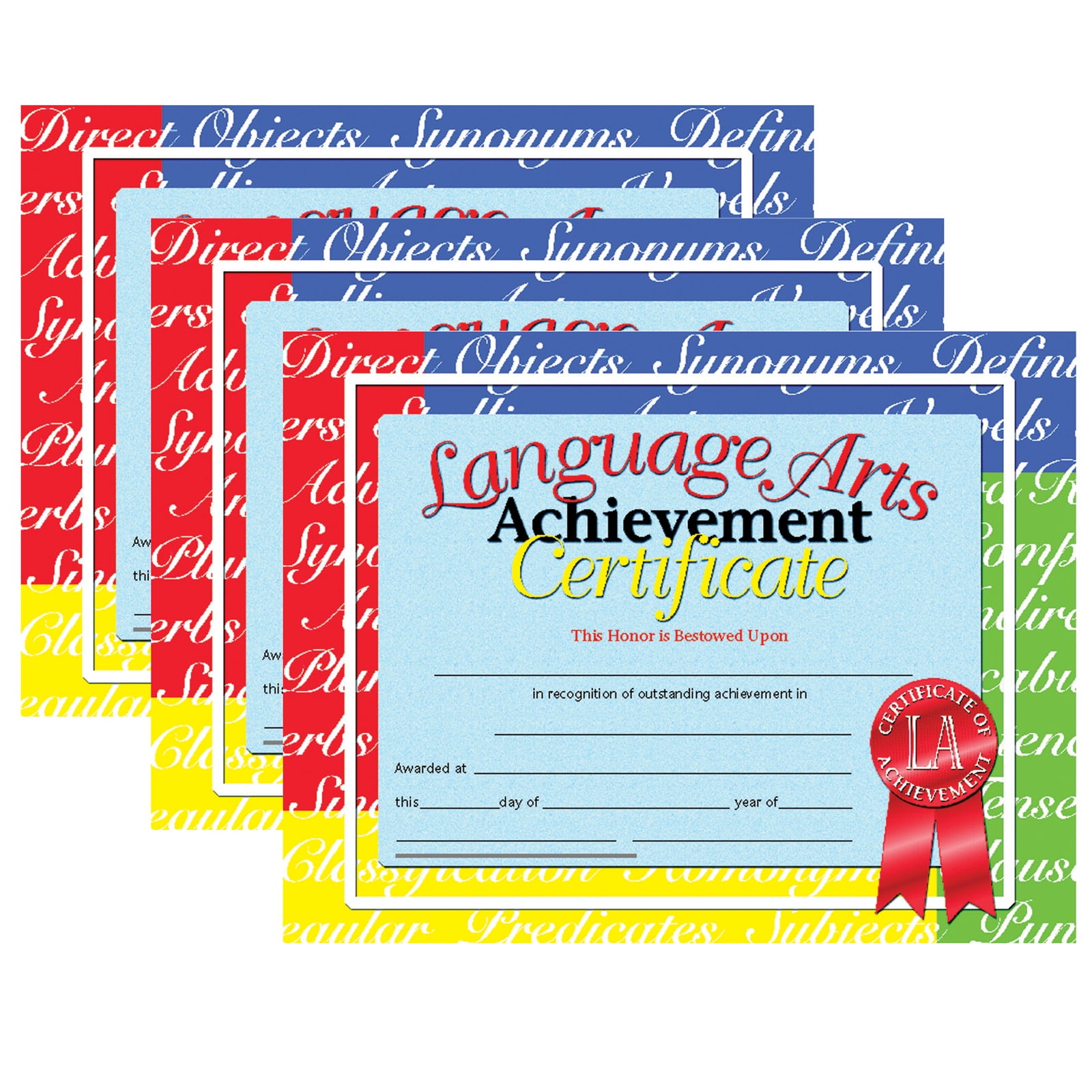 Hayes Publishing Language Arts Achievement Certificate, 30 Per Pack, 3 ...