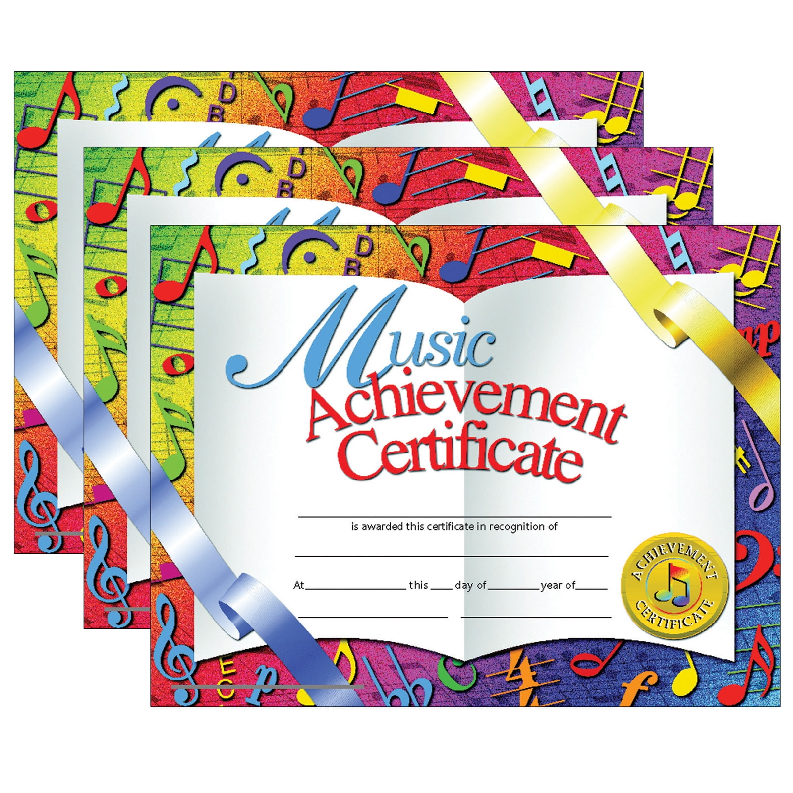 Hayes Publishing Music Achievement Certificate, 30 Per Pack, 3 Packs ...