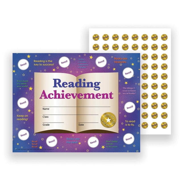 Hayes Reading Achievement Stick-To-It Reward Certificates, 30 Sheets ...