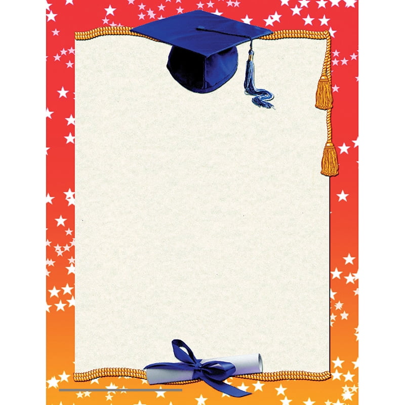 Graduation Border Certificate, 8-1/2" x 11", 50/pkg - Walmart.com