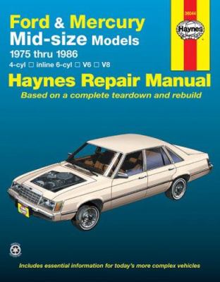 Pre-Owned Haynes Ford and Mercury Mid-Size Owners Workshop Manual, No ...