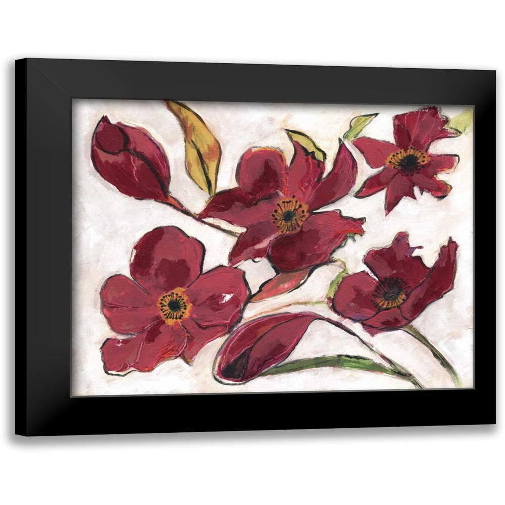 Haynes, Smith 14x12 Black Modern Framed Museum Art Print Titled - Ox Blood Flora - Walmart.com