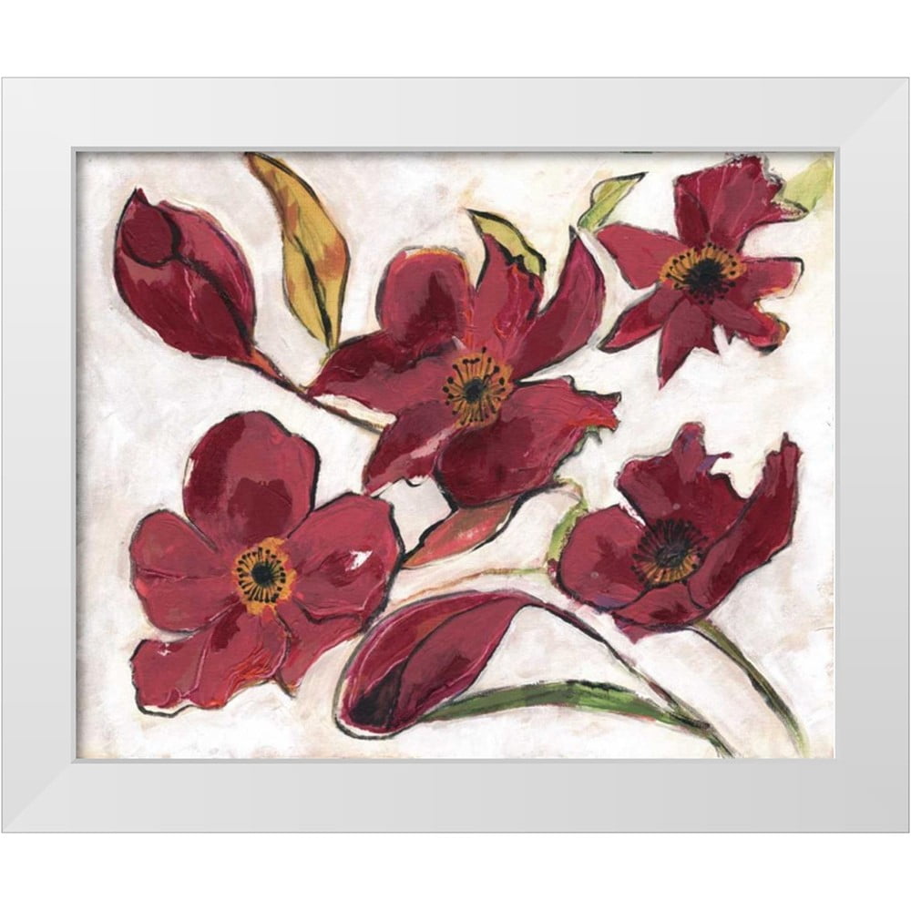 Haynes, Smith 14x12 White Modern Wood Framed Museum Art Print Titled - Ox Blood Flora - Walmart.com