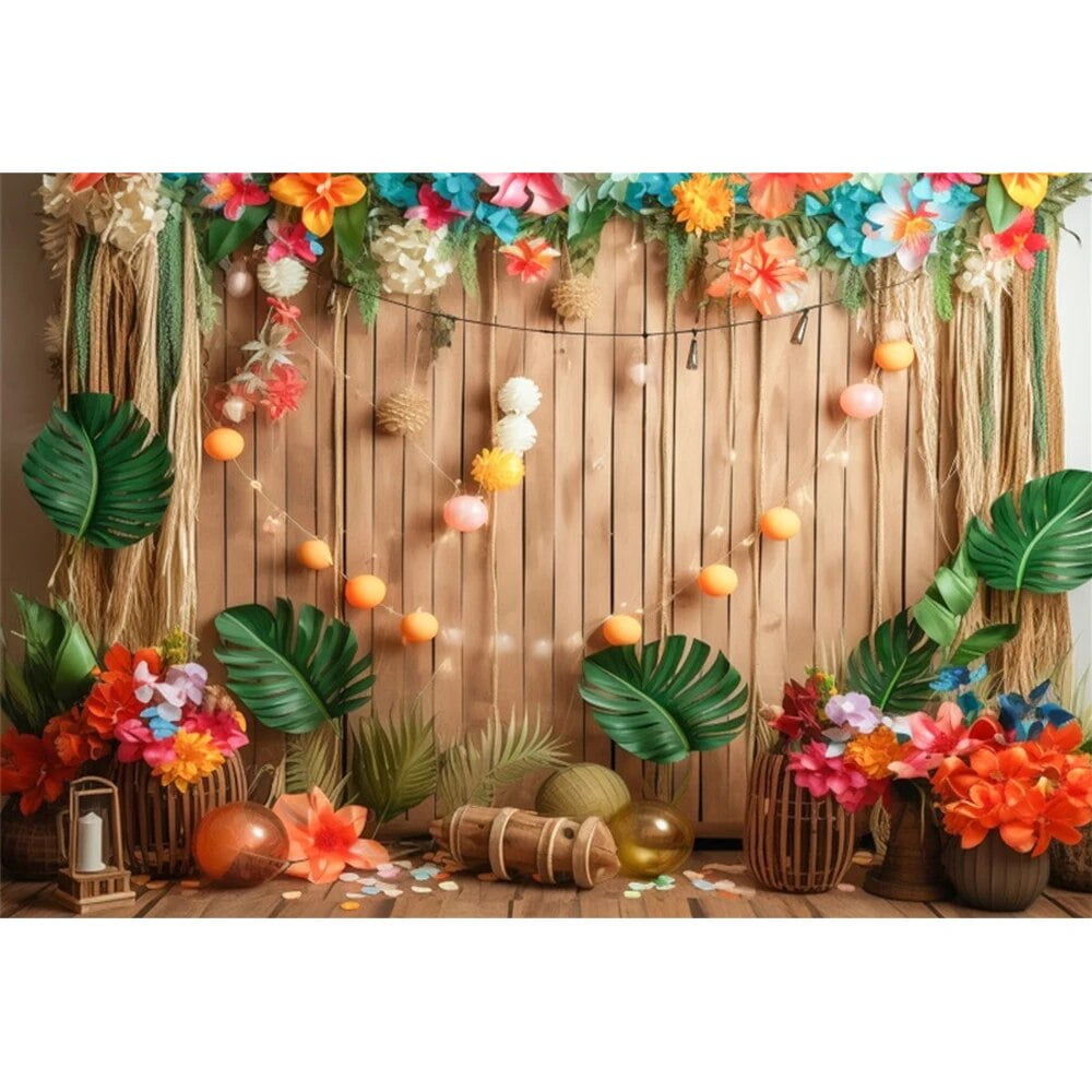 Haystacks Rustic Barn Plank Backdrop Western Cowboy Theme Party Lights ...