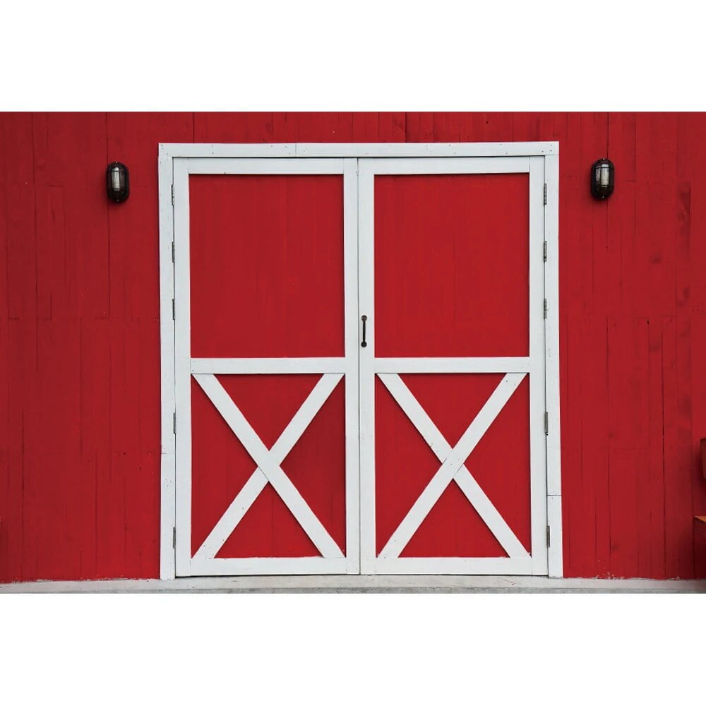 Haystacks Rustic Barn Plank Backdrop Western Cowboy Theme Party Lights ...