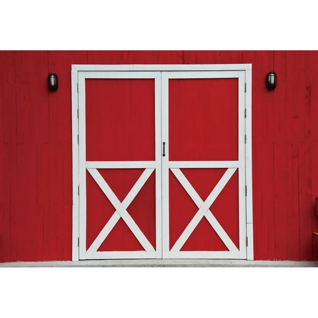 Haystacks Rustic Barn Plank Backdrop Western Cowboy Theme Party Lights ...