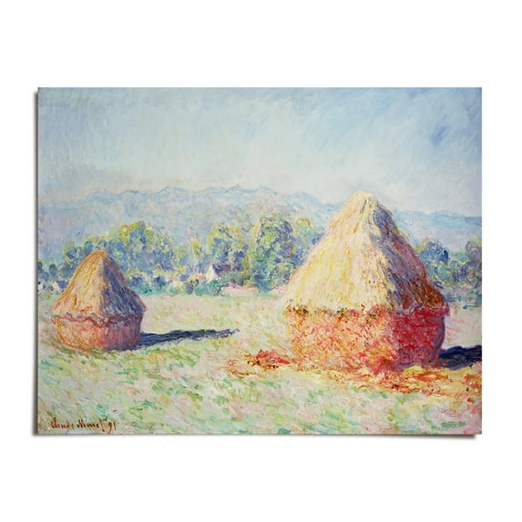 Haystacks in the Sun - Claude Monet - 10x12 - Wall Art Print - UNFRAMED ...