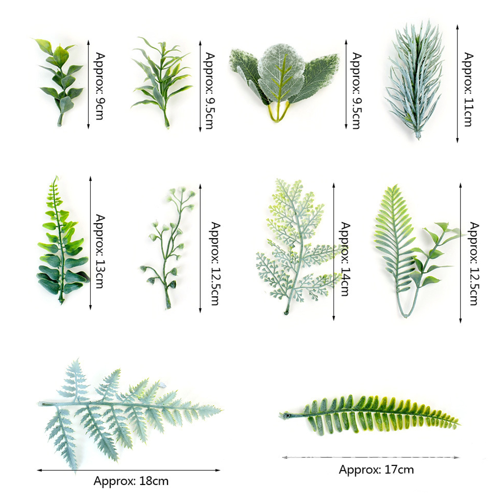 Haysvty 10Pcs Artificial Flower Pteris Leaves Persia Fern Plant Wedding ...