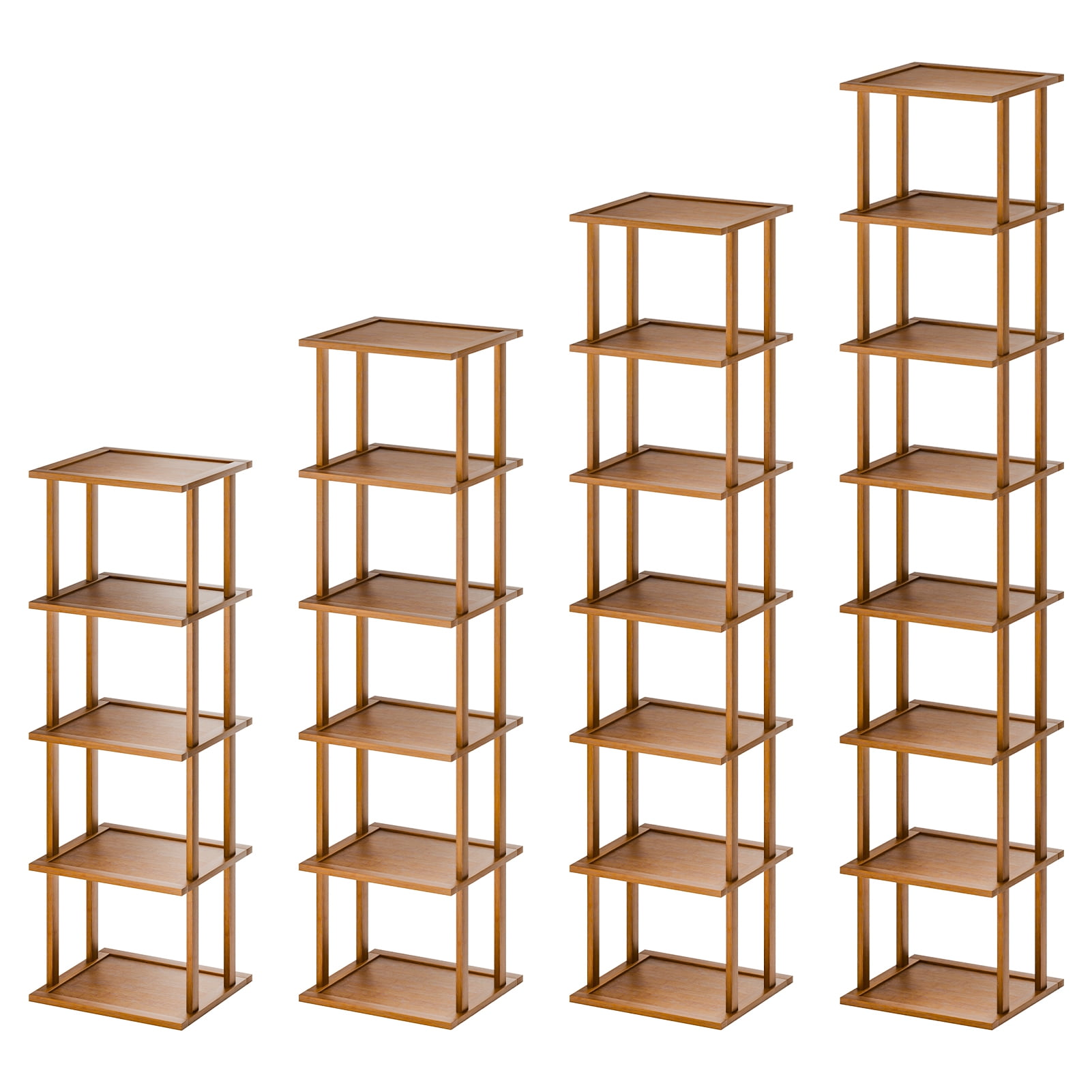 Haysvty 5/6/7/8 Tiers Vertical Shoe Rack, Bamboo Narrow Shoe Rack ...