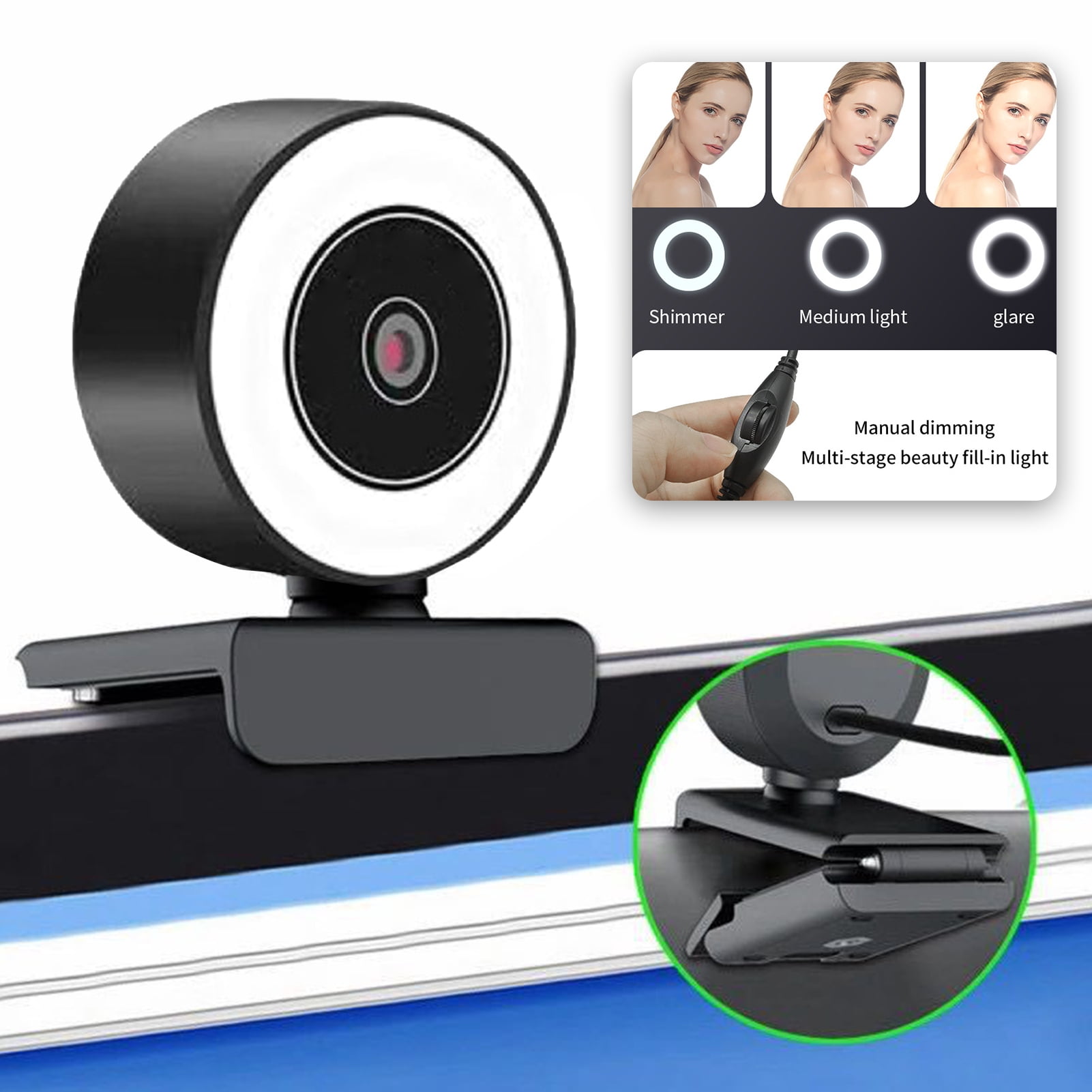 Haysvty USB Webcam High-Precision Lens Auto Focus Plug and Play ...