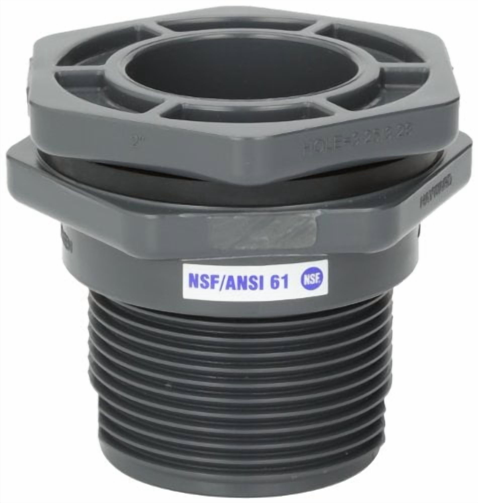 Hayward BFA1020CES 2-Inch Gray PVC Socket by Thread BFA Series Bulkhead ...