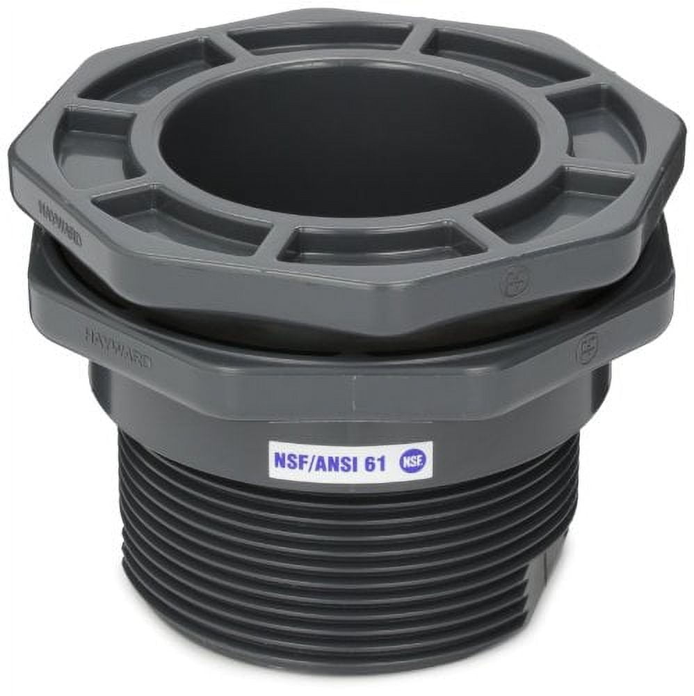 Hayward BFA1030CES 3-Inch Gray PVC Socket by Thread BFA Series Bulkhead ...