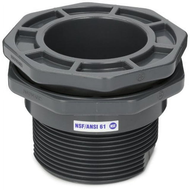 Hayward BFA1030CES 3-Inch Gray PVC Socket by Thread BFA Series Bulkhead ...