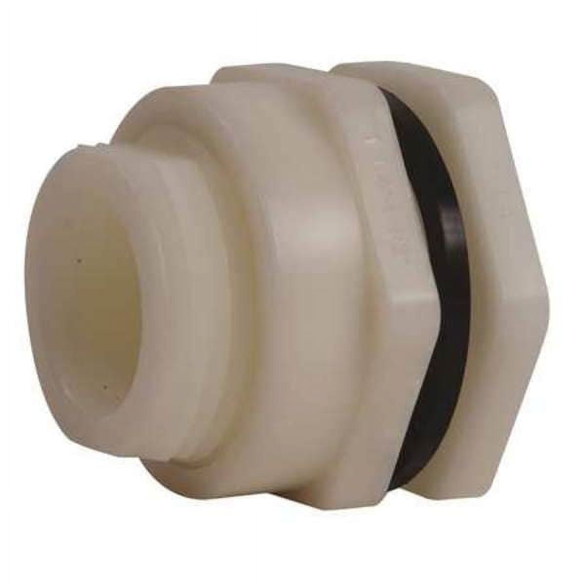 Hayward Flow Control Bulkhead Tank Fitting,EPDM,3 5/8"L,Poly ...