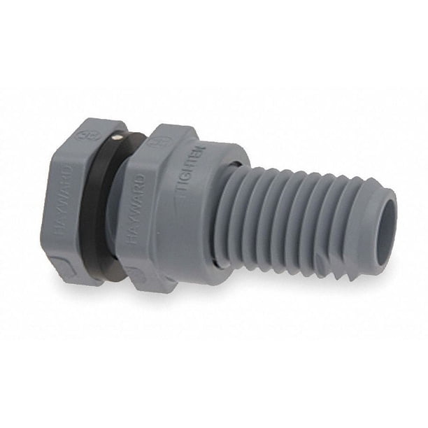 Hayward Flow Control Bulkhead Tank Fitting,EPDM,3 7/8"L,CPVC BFA2007CES ...